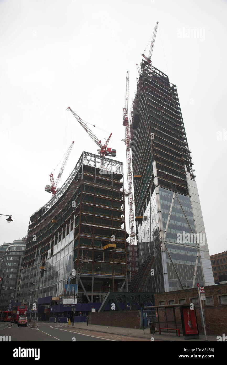 Bishopsgate Tower under construction from Shoreditch High Street ...