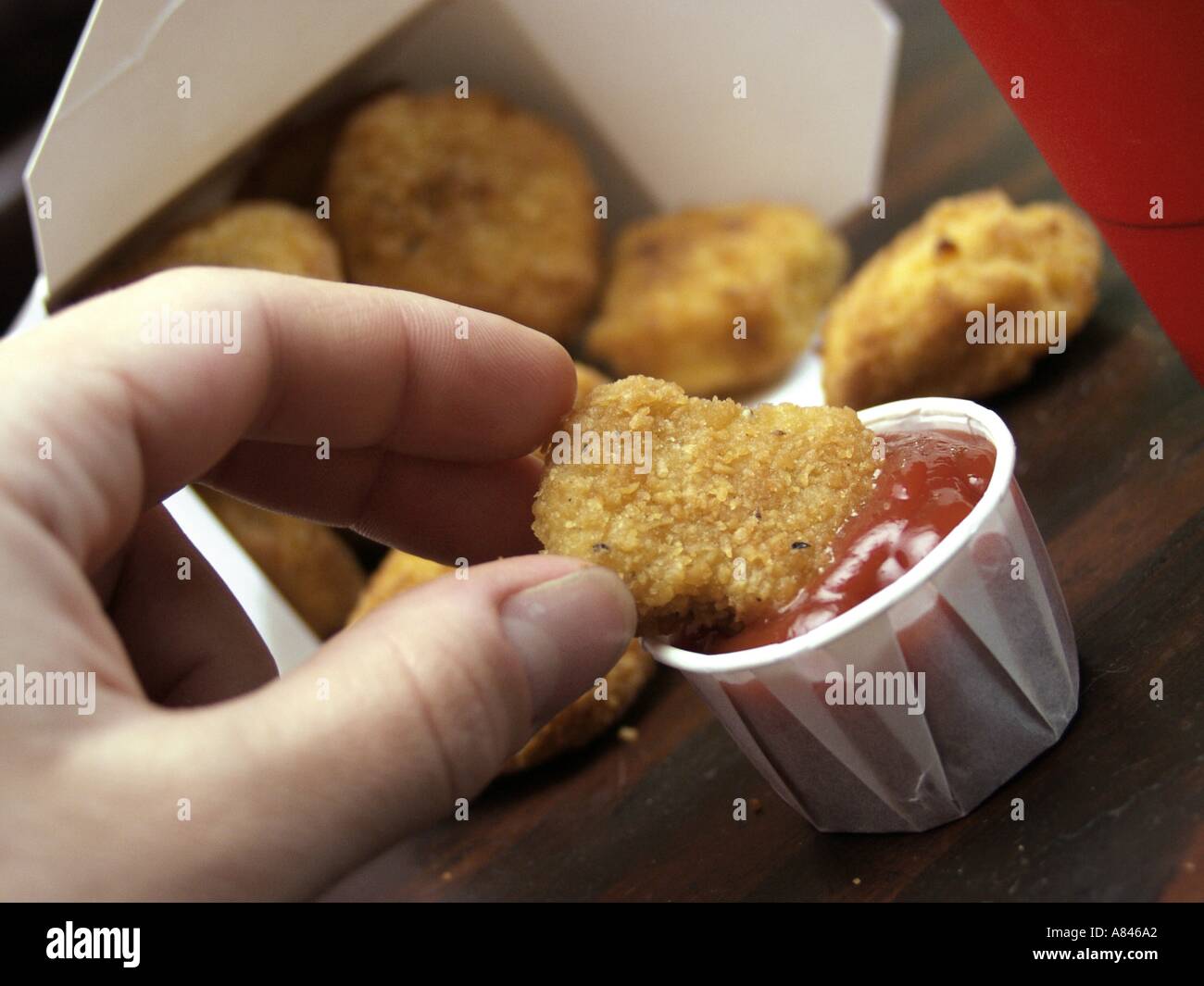 Chicken nugget dipping hi-res stock photography and images - Alamy