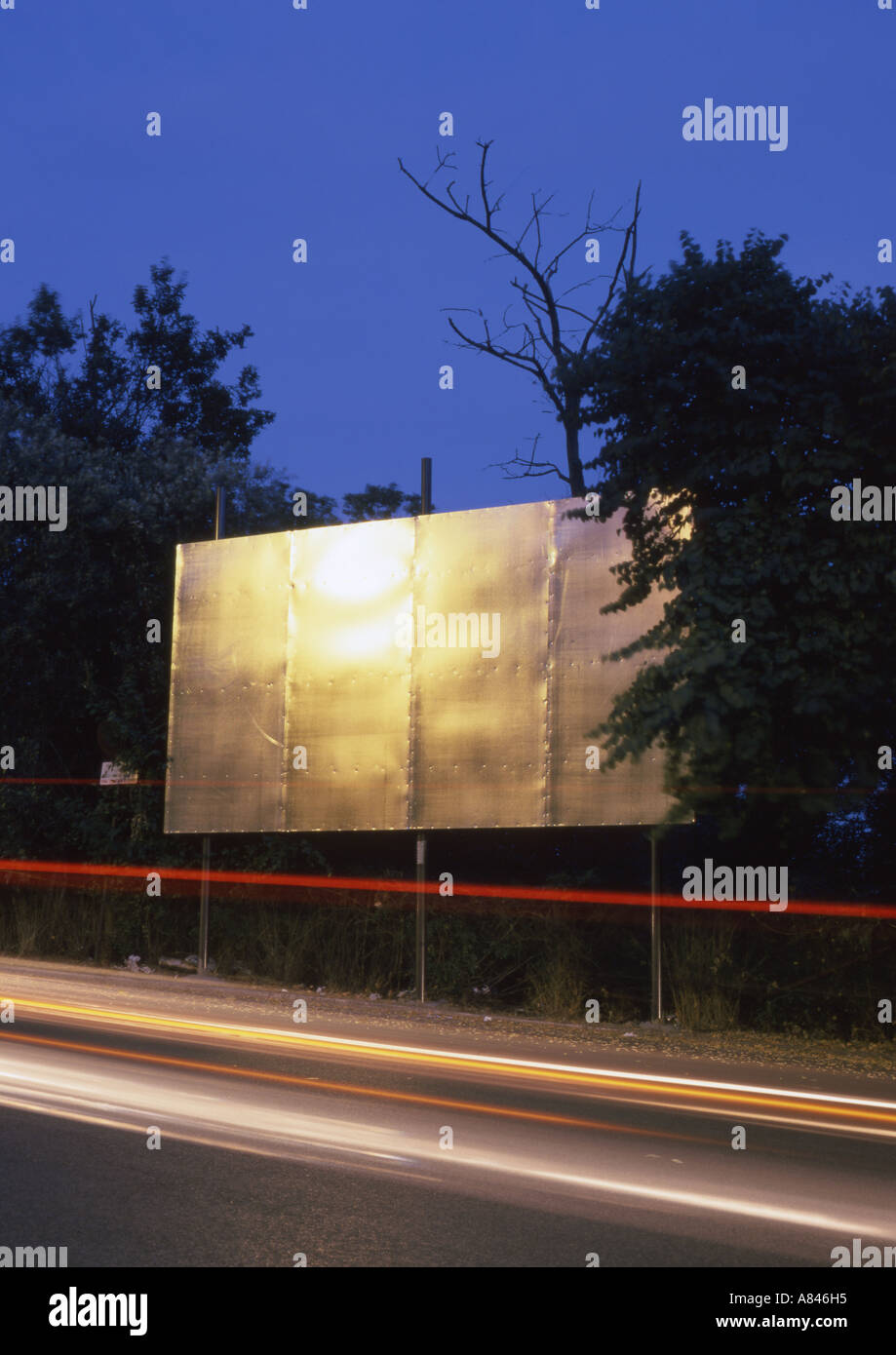 empty billboard at night Stock Photo - Alamy