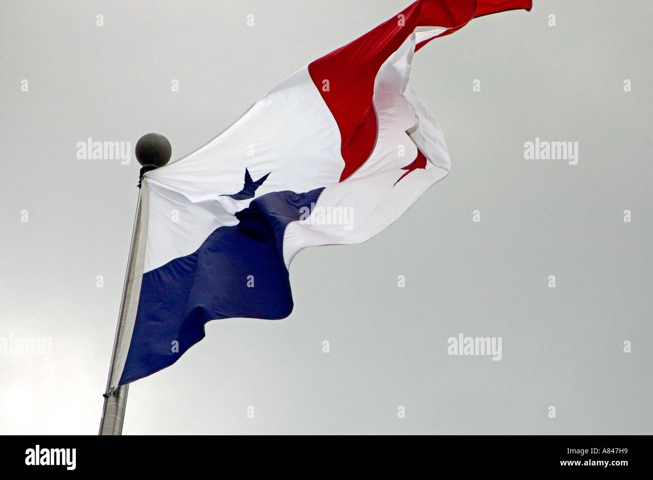 Flag at Panama Canal Administration headquarters, Panama City Stock ...