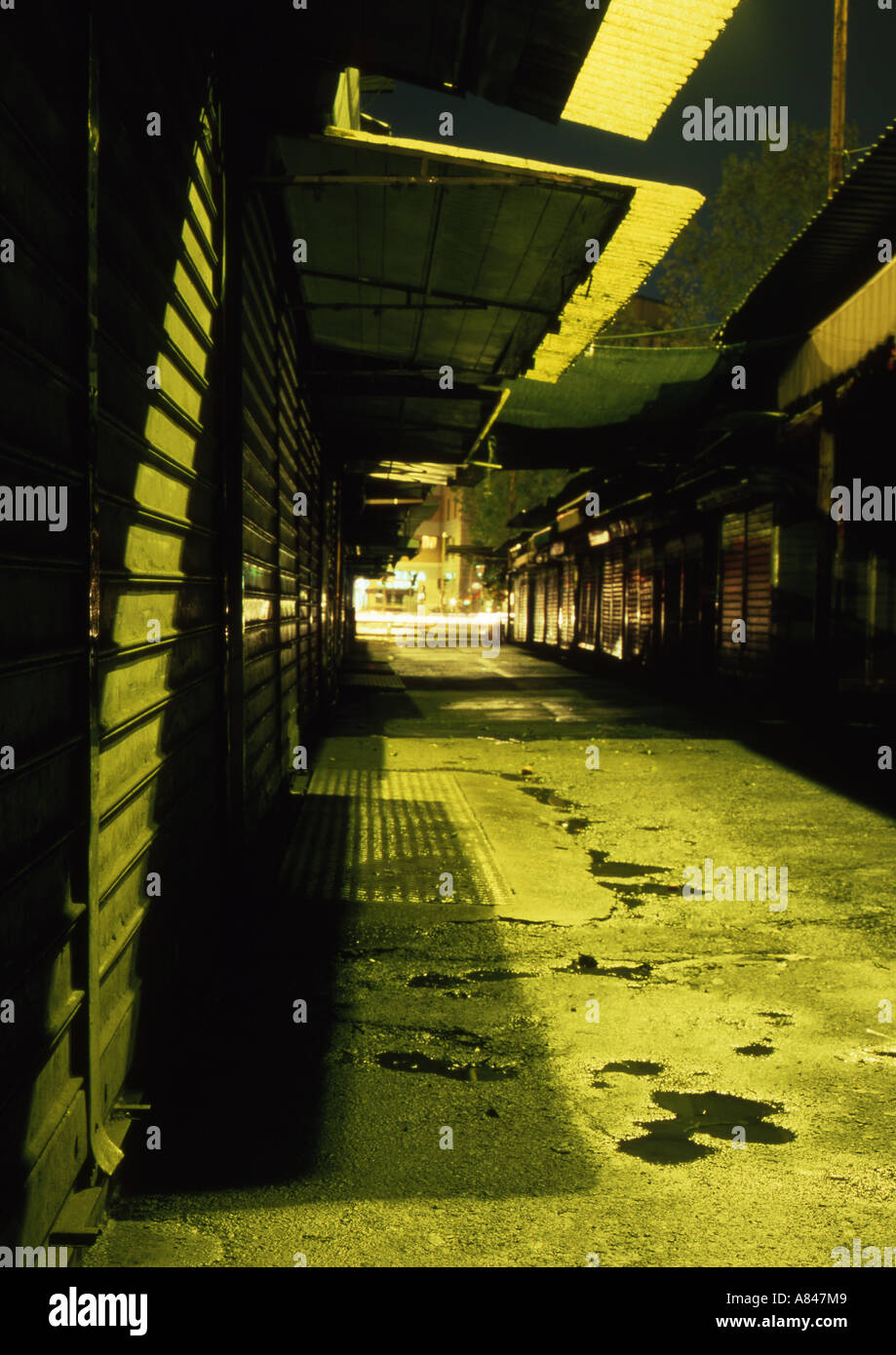 inside old market at night Stock Photo - Alamy