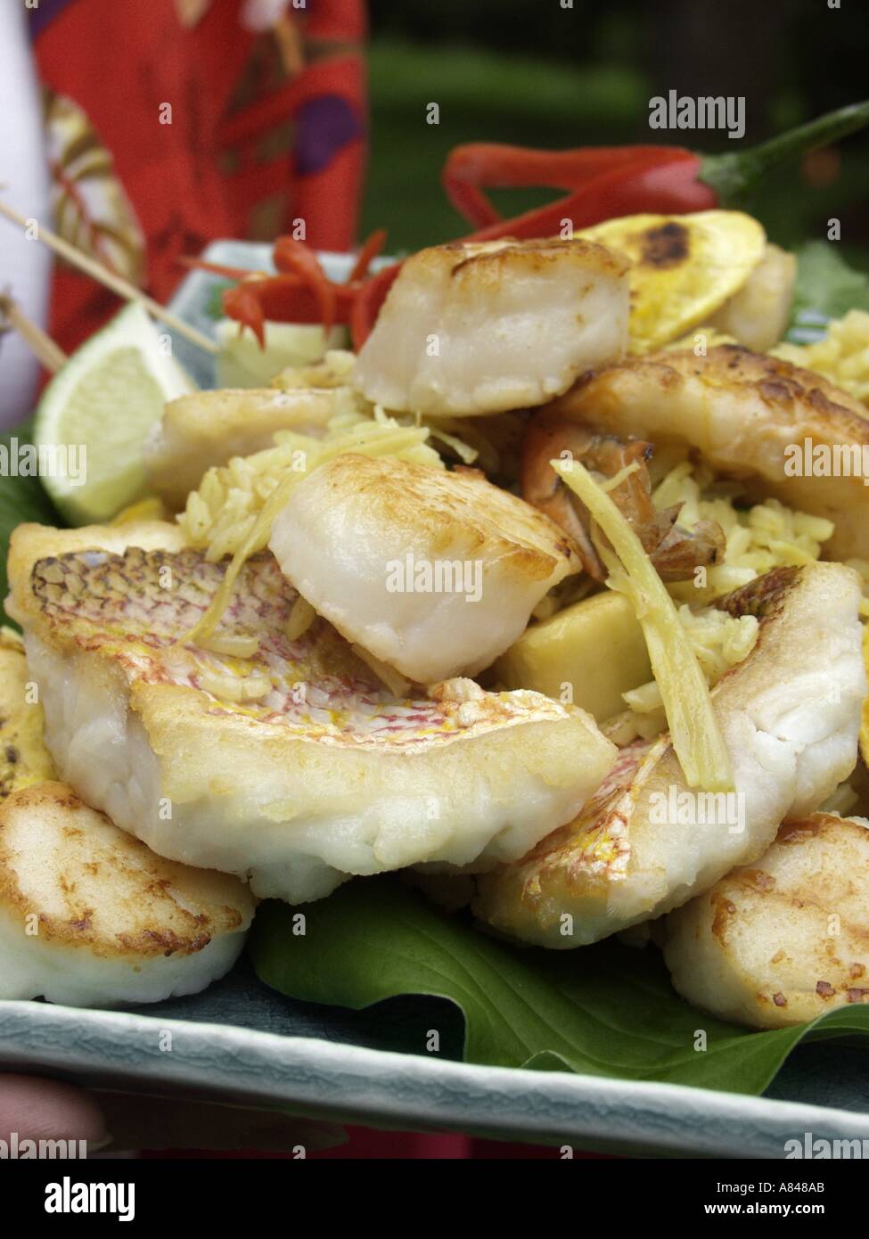 Caribbean fish platter hi-res stock photography and images - Alamy