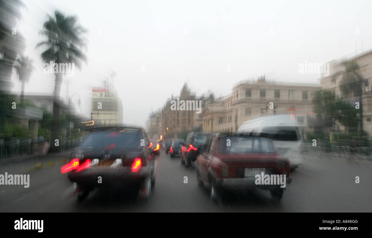 Egypt Cairo Traffic Rush Hour Stock Photos & Egypt Cairo Traffic Rush ...