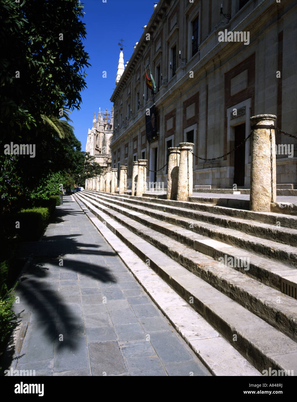 Spanish street in Seville Spain Stock Photo - Alamy