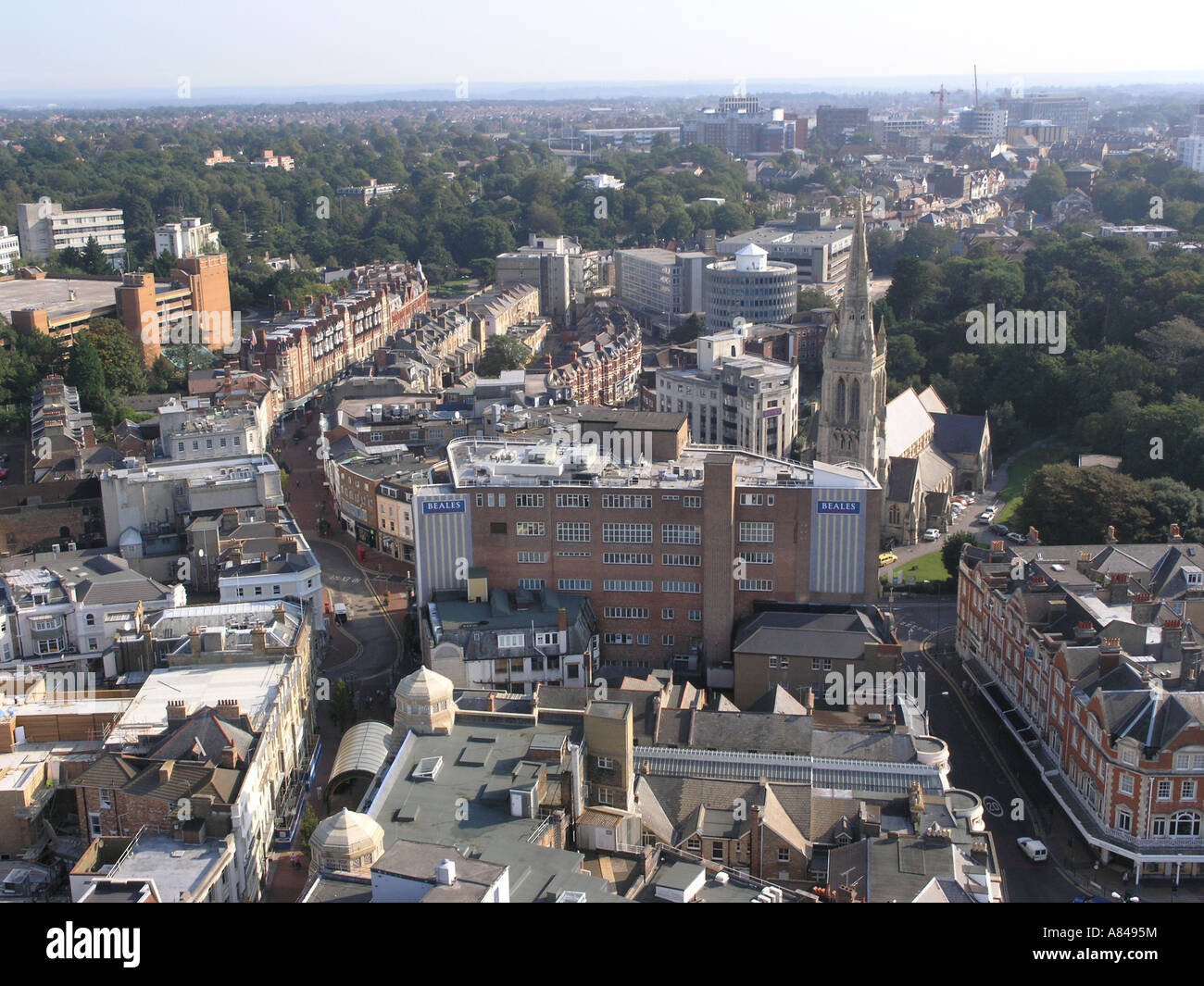 Bournemouth town centre aerial hi-res stock photography and images - Alamy