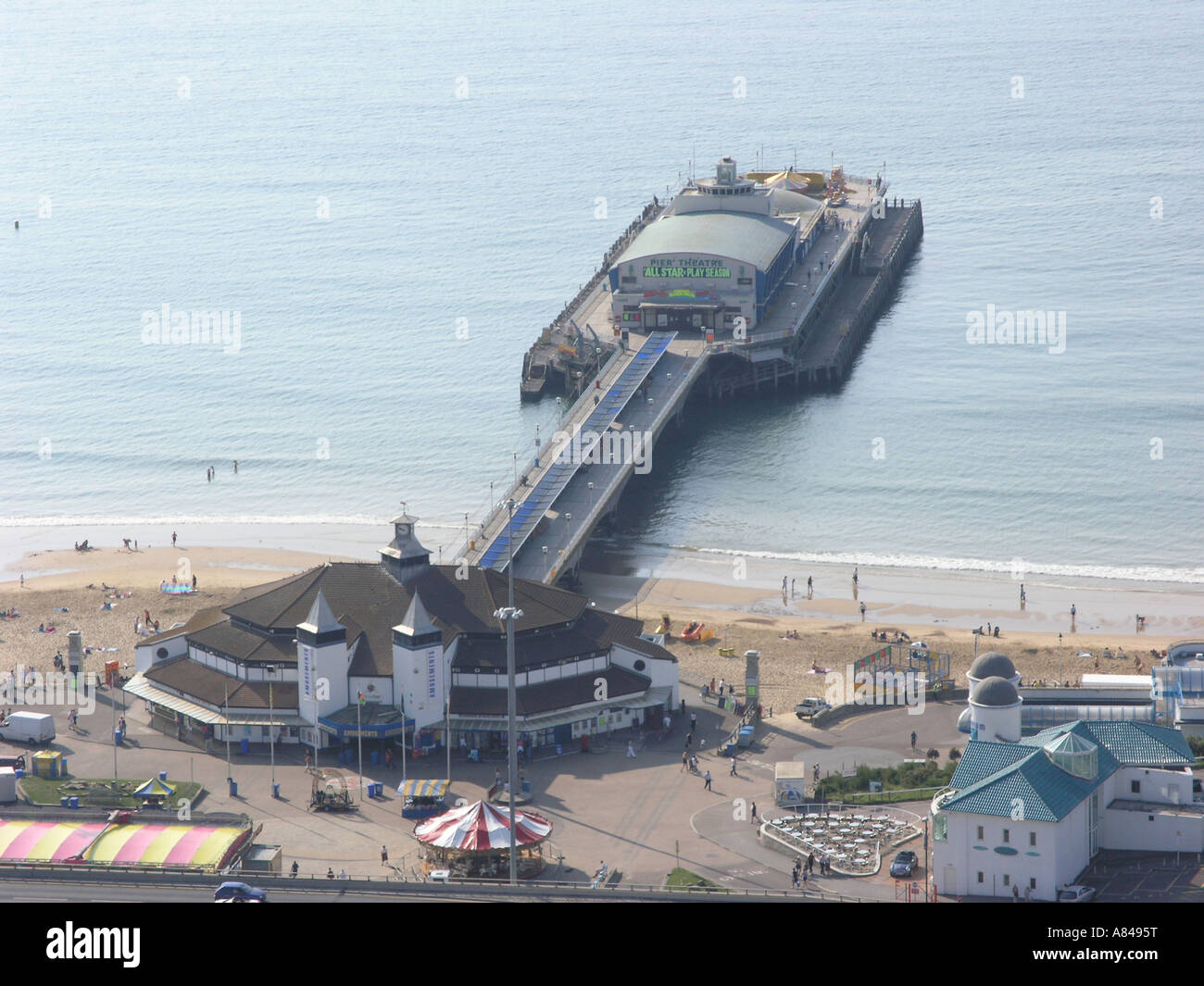 bournemouth pier from bournemouth eye aerial ballon flight dorset ...