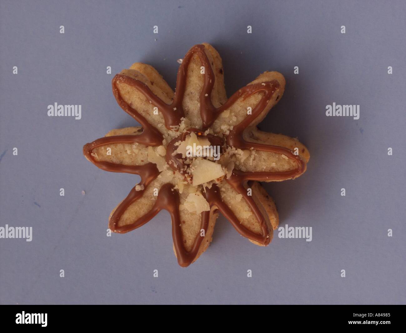 Nut nougat flower with hazelnuts 1 Stock Photo - Alamy