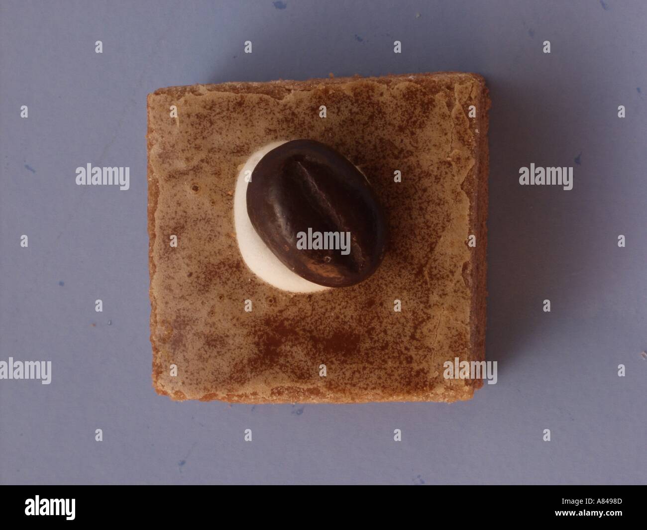 Gingerbread square with mocha bean Stock Photo - Alamy
