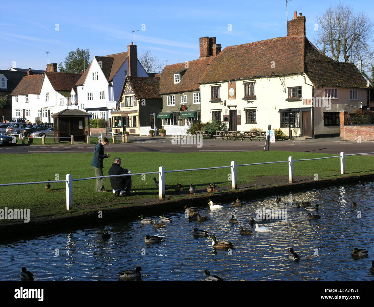 essex england finchingfield village green and duck pond uk gb Stock ...