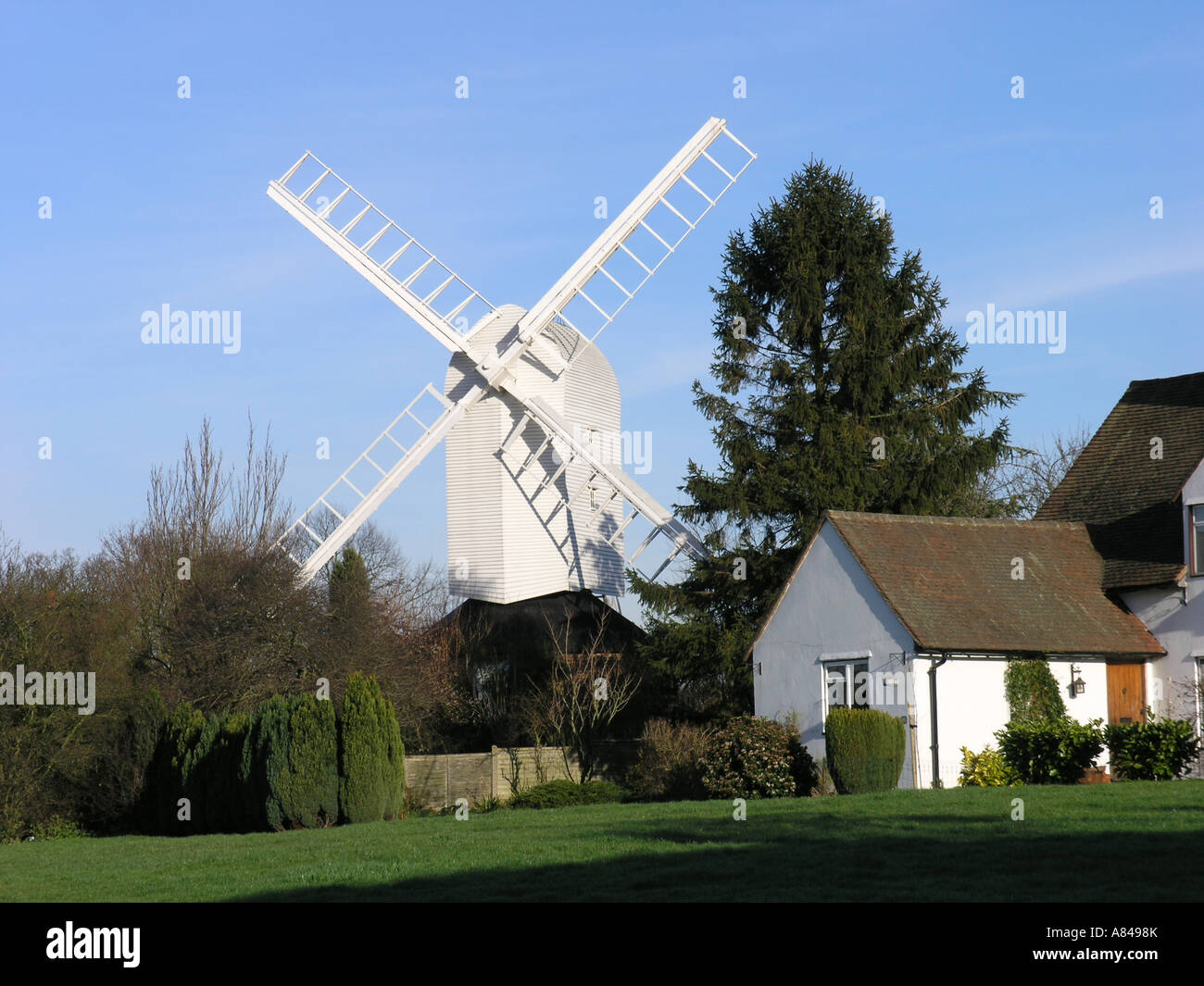 finchingfield duck end post mill village wooden windmill essex england ...