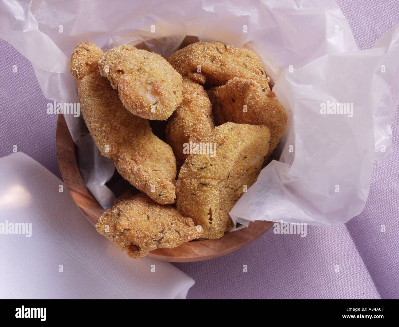 Baked fish with corn crust 2 Stock Photo - Alamy