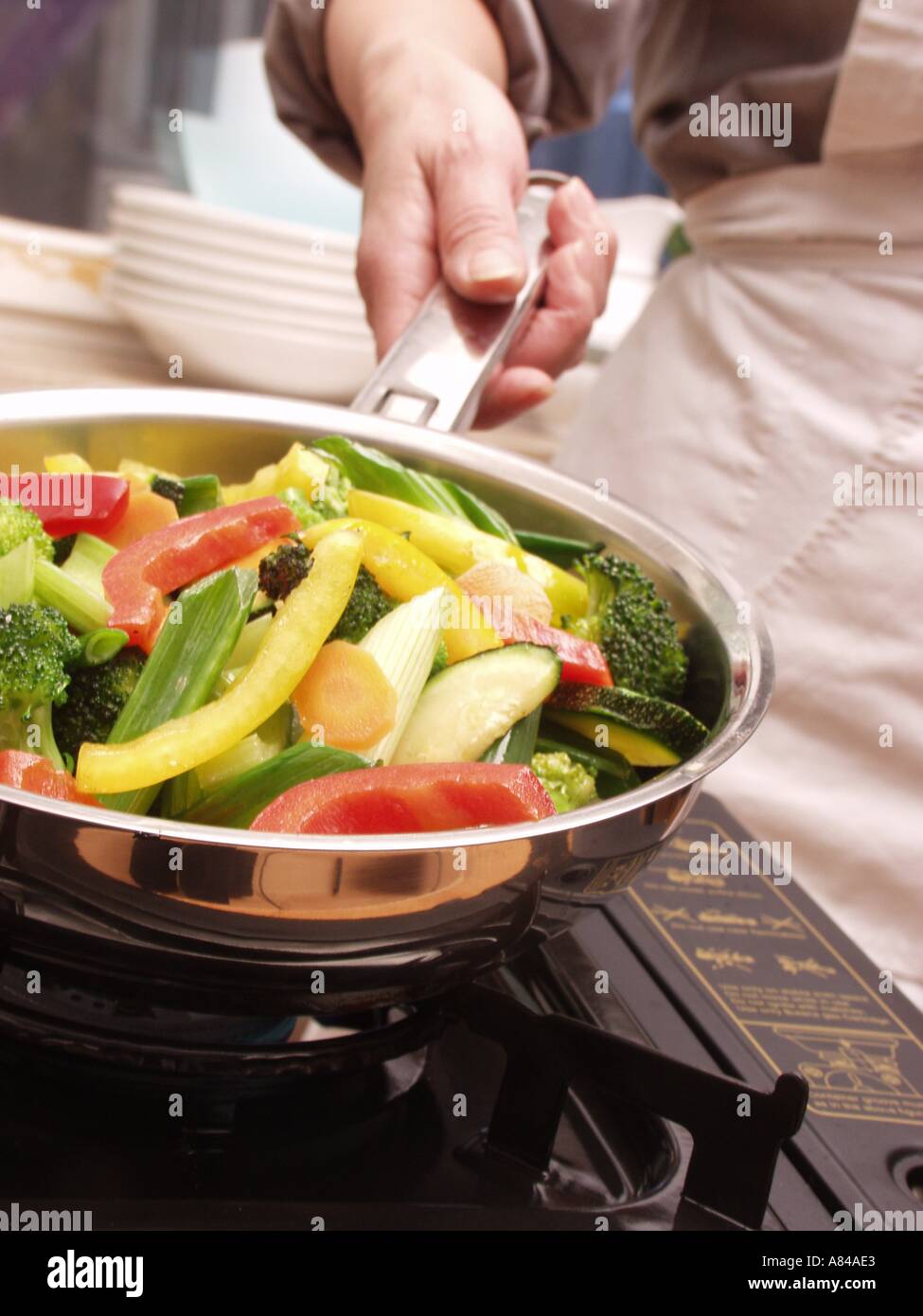Roasting vegetables 1 Stock Photo - Alamy