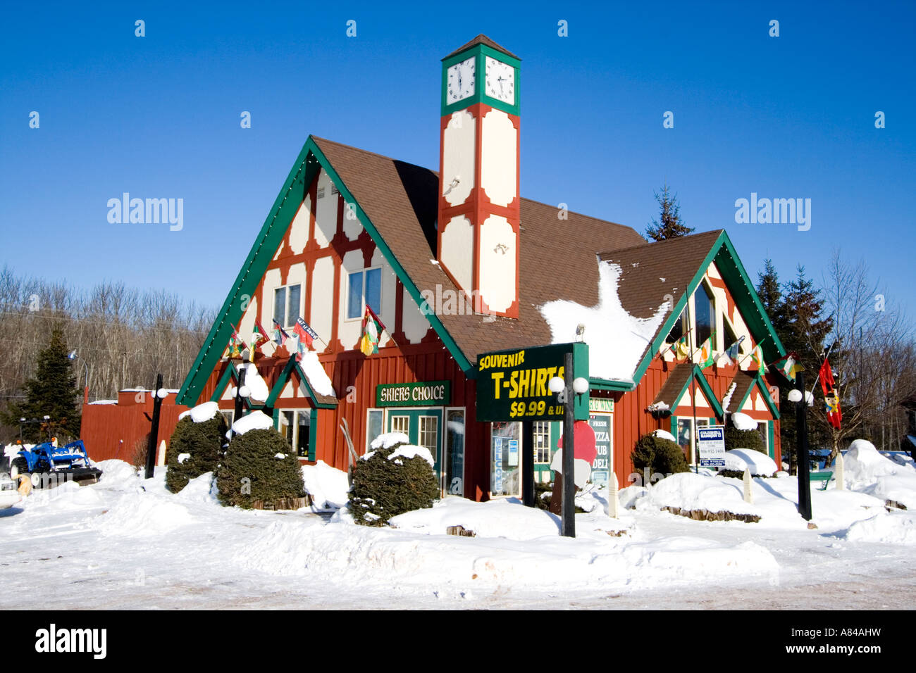 Gift shop. Big Powderhorn Mountain Ski Area Bessemer Michigan USA Stock ...
