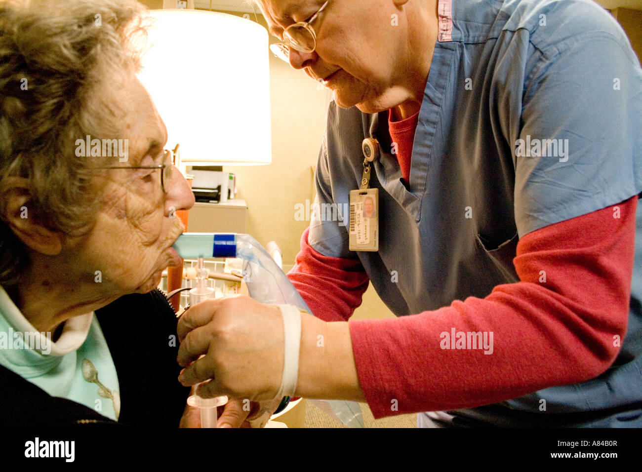 Patient age 94 performing HIDA hydrogen breath test. University of ...