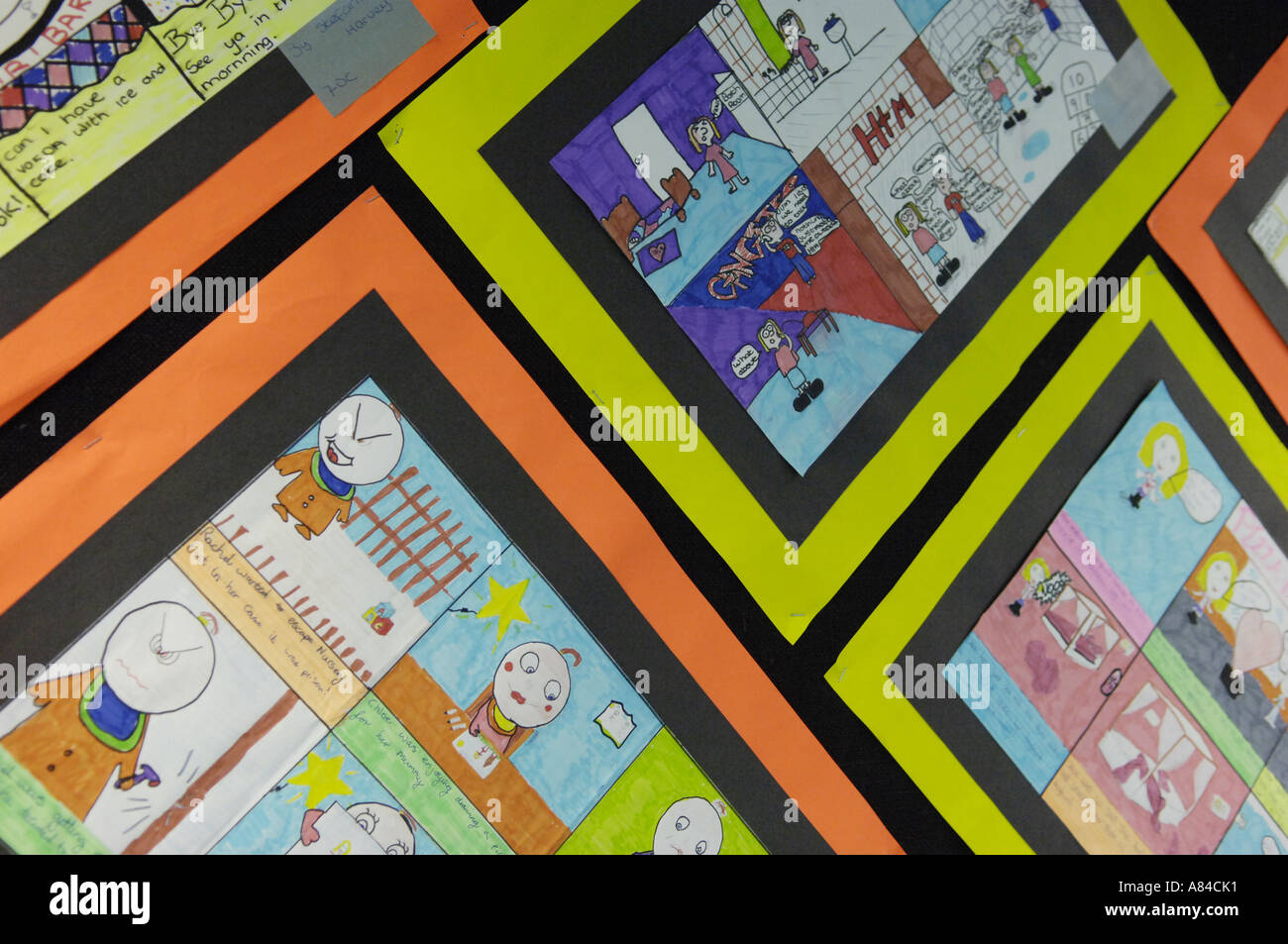 school art display work detail primary school work show illustrate ...