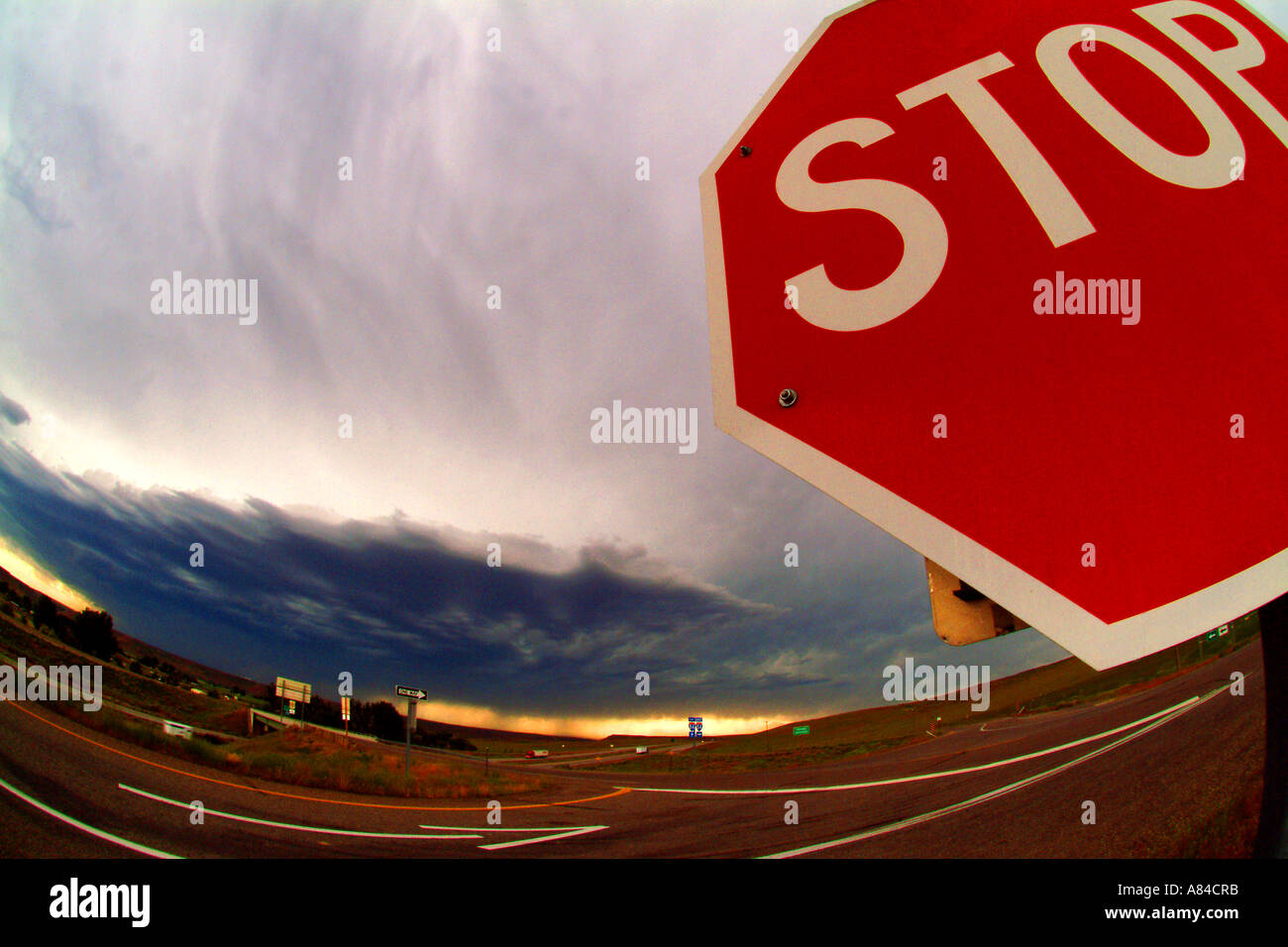 Stop sign distorted hi-res stock photography and images - Alamy