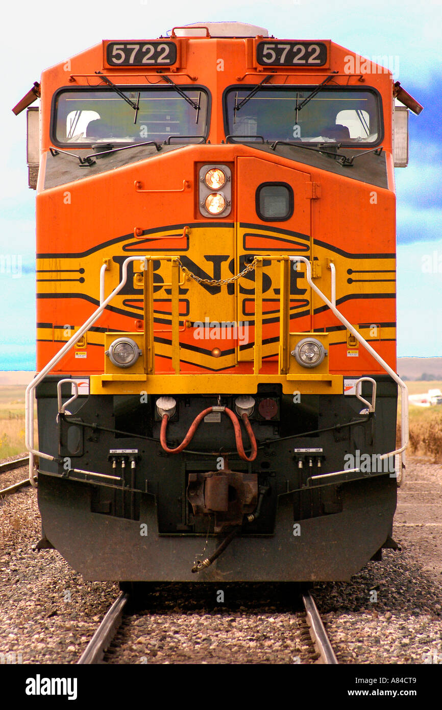BNSF locomotive in western Nebraska Stock Photo - Alamy