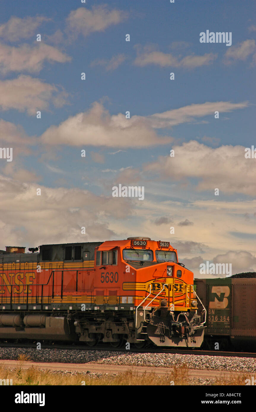 BNSF Freight train in western Nebraska Stock Photo - Alamy