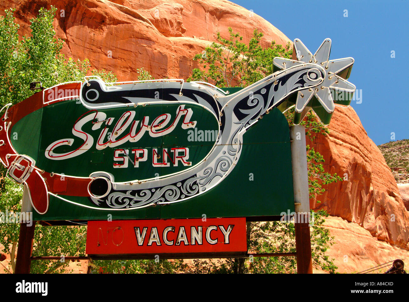 Silver spur motel sign hole in the rock hi-res stock photography and ...