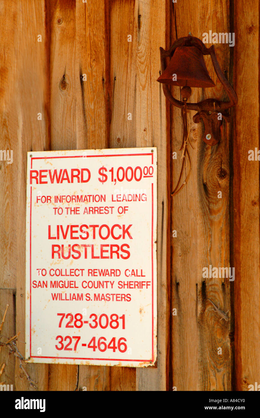 Reward sign in eastern Utah Stock Photo - Alamy