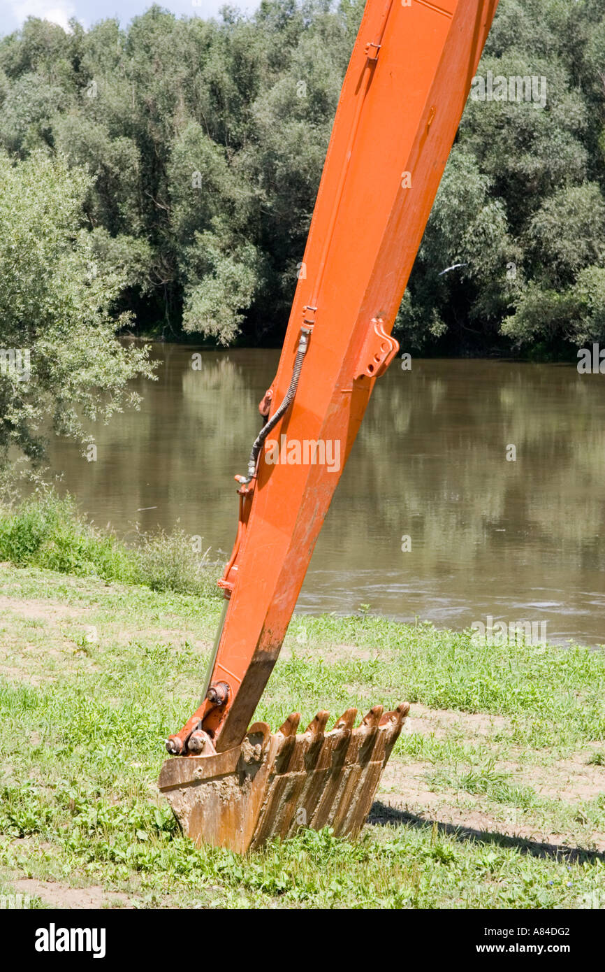 Excavator river vertical hi-res stock photography and images - Alamy