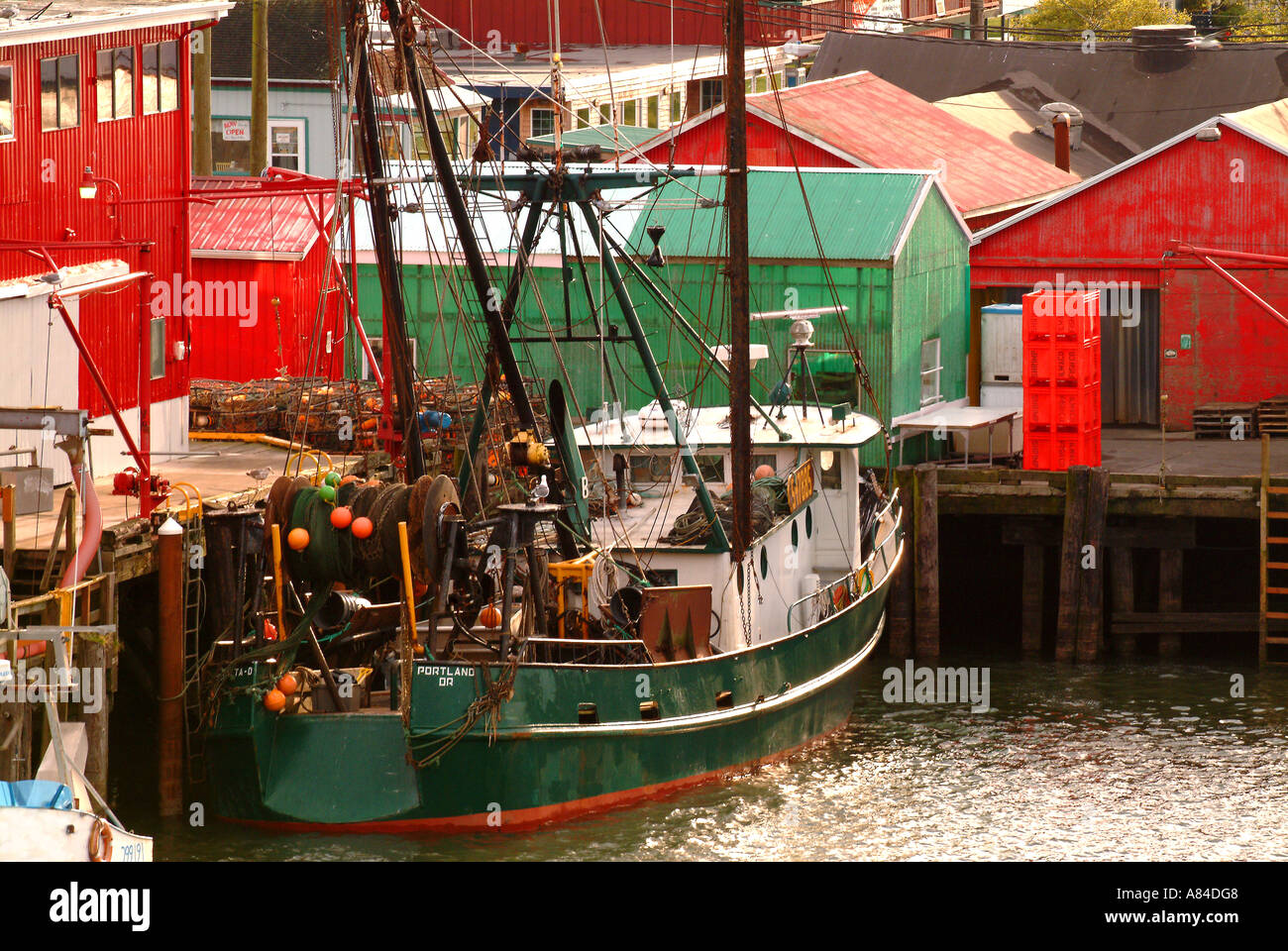 The Port of Ilwaco at the mouth of the Columbia River, Washington Stock ...