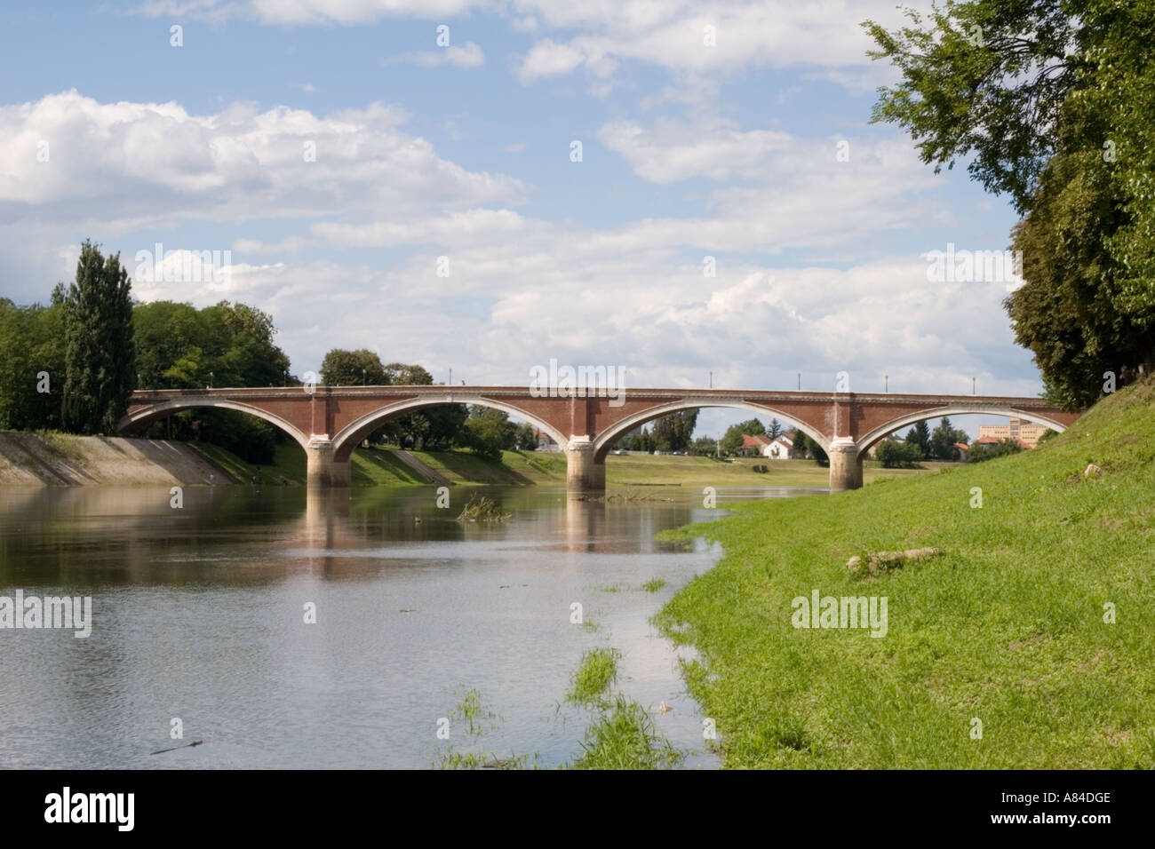 The old bridge across river Kupa in Sisak Stock Photo - Alamy