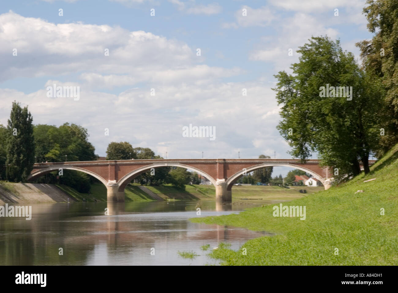 The old bridge across river Kupa in Sisak Stock Photo - Alamy