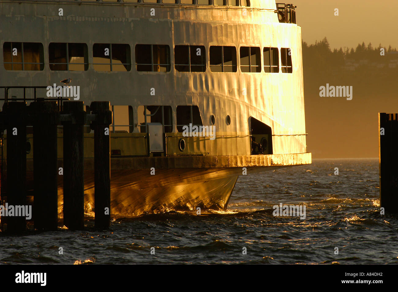 Ferry boat commute commuters puget sound northwest hi-res stock ...