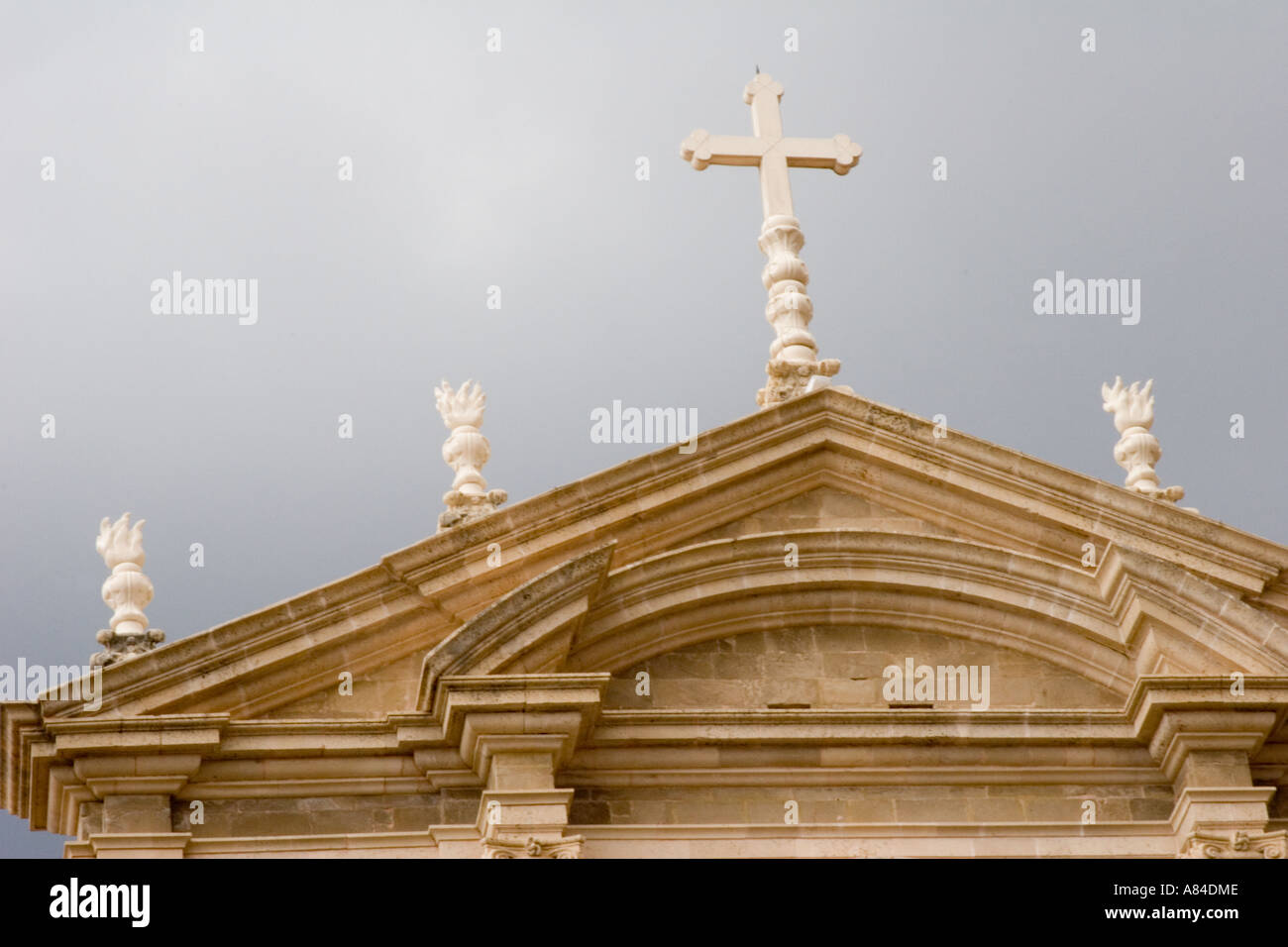 Top of Jezuit Church in Dubrovnik, Croatia Stock Photo - Alamy