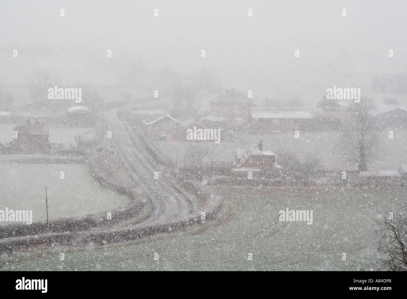 In snow storm countryside hi-res stock photography and images - Alamy