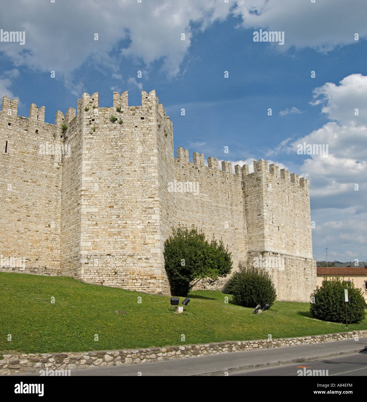 Prato, Tuscany, Italy. Castello Dell'Imperatore (castle, 13thC Stock ...