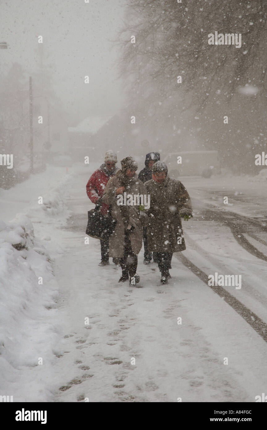 Heavy snowfall in Mars in Denmark Stock Photo - Alamy