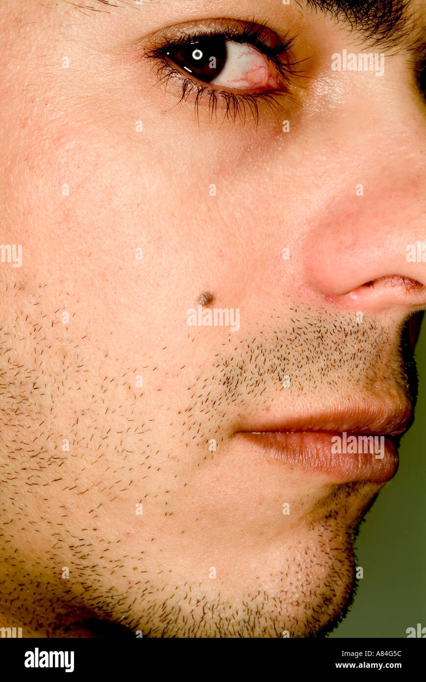 Close-up portrait man looking into camera Stock Photo - Alamy