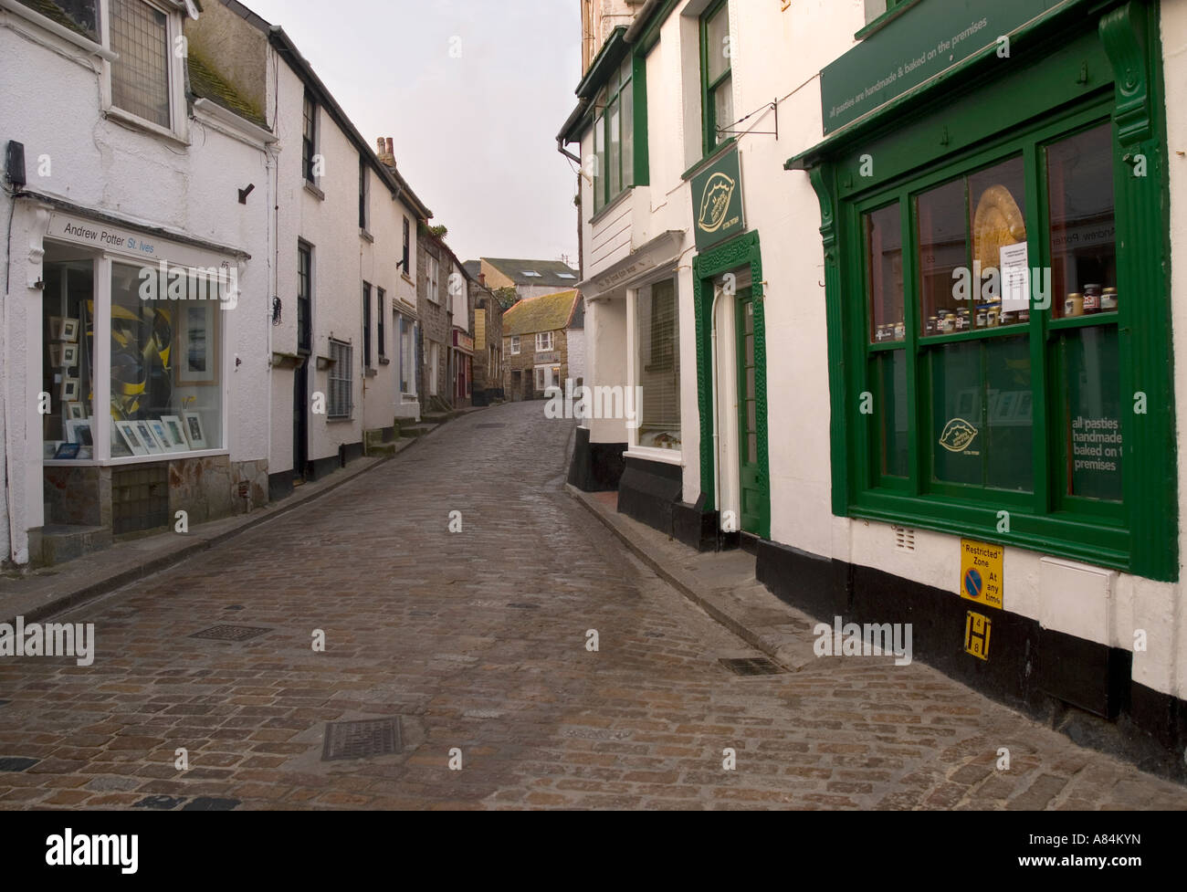 Fore Street St Ives Cornwall England Stock Photo - Alamy
