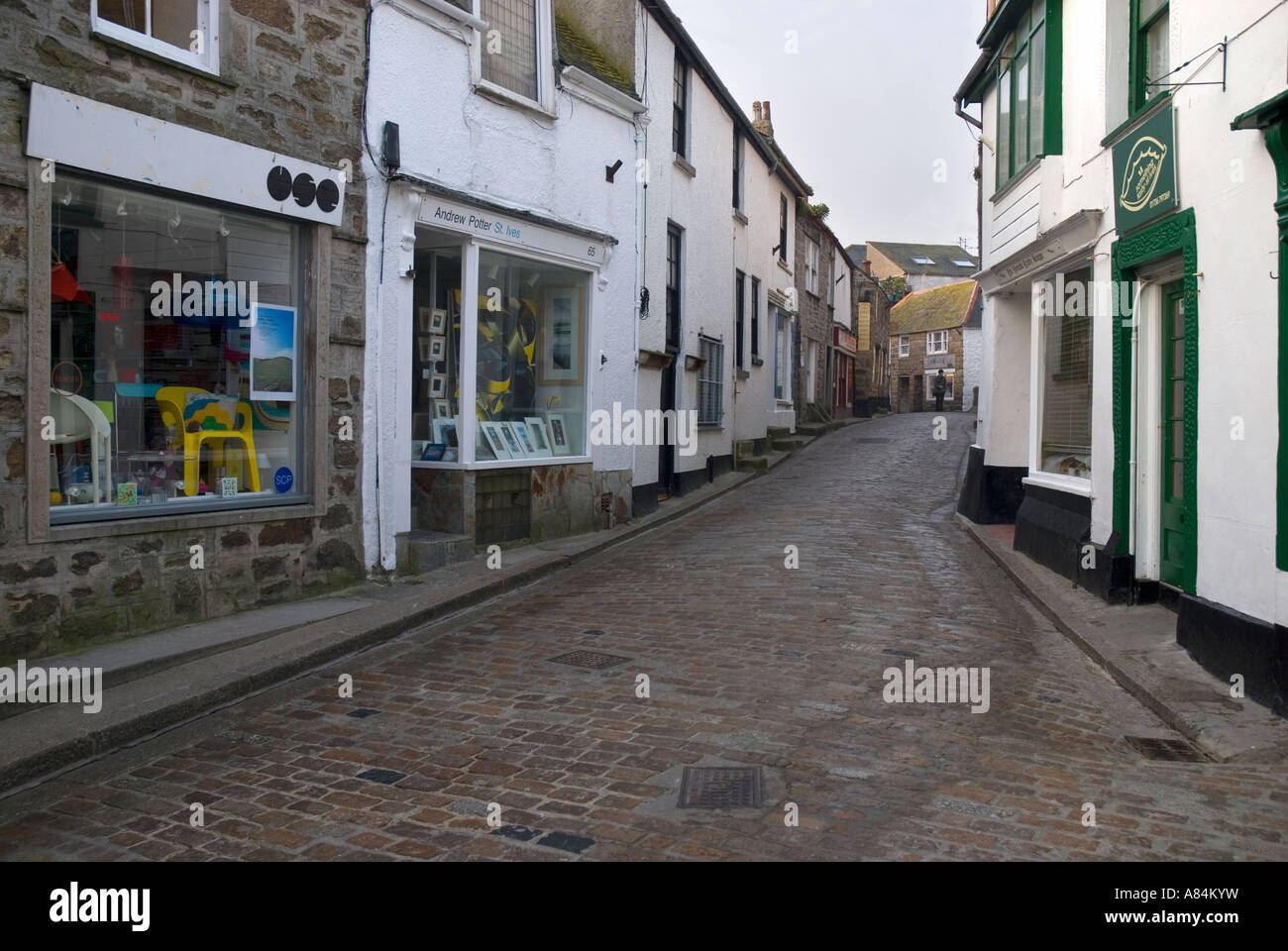 Fore Street St Ives Cornwall England Stock Photo - Alamy