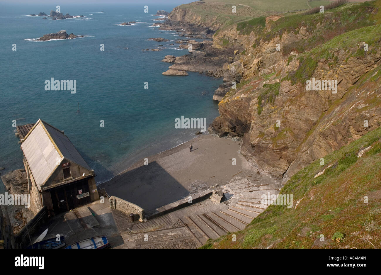 Polpeor Lifeboat Station The Lizard Cornwall England Stock Photo - Alamy