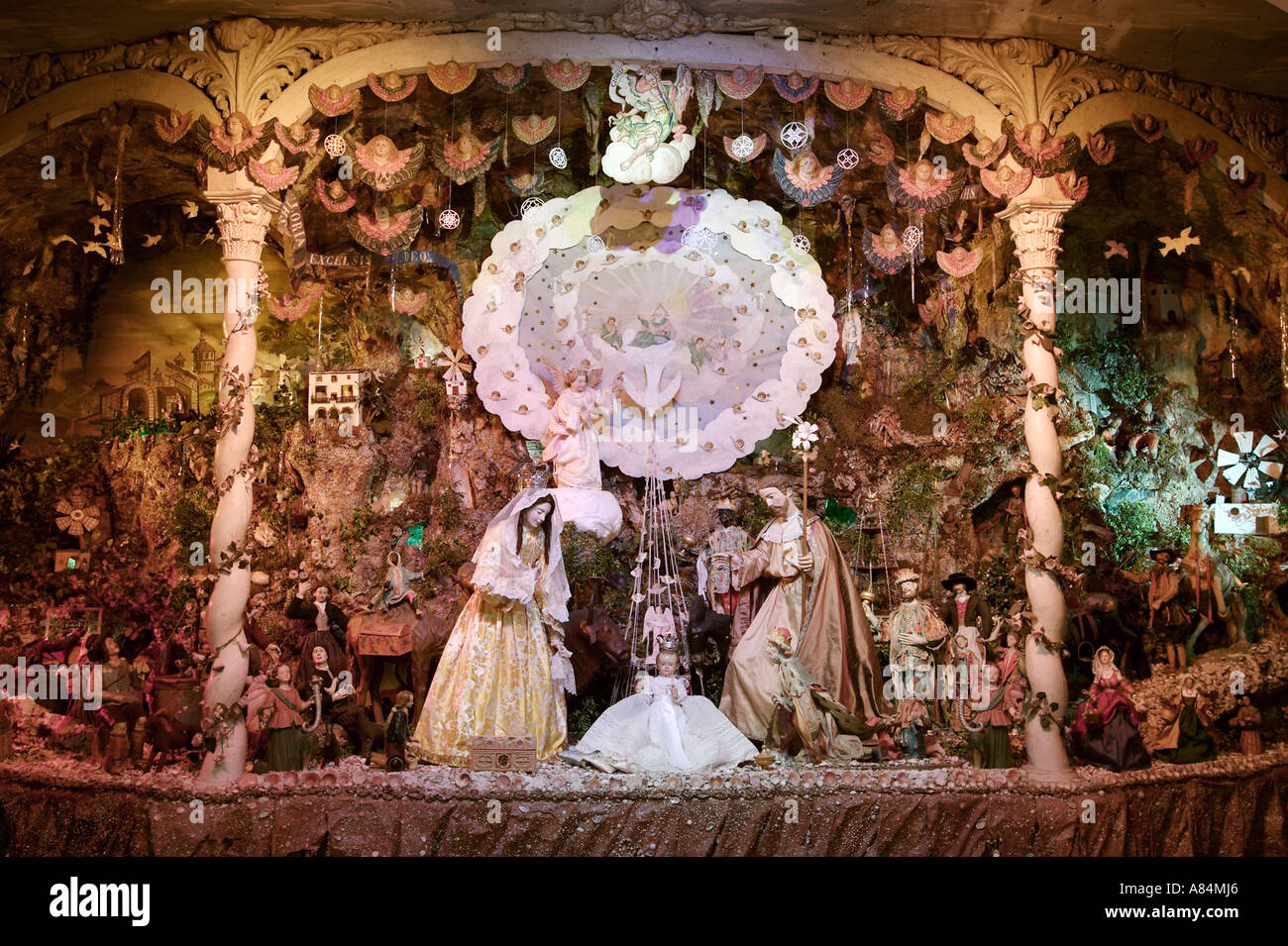 Nativity scene play in Mallorca Stock Photo - Alamy