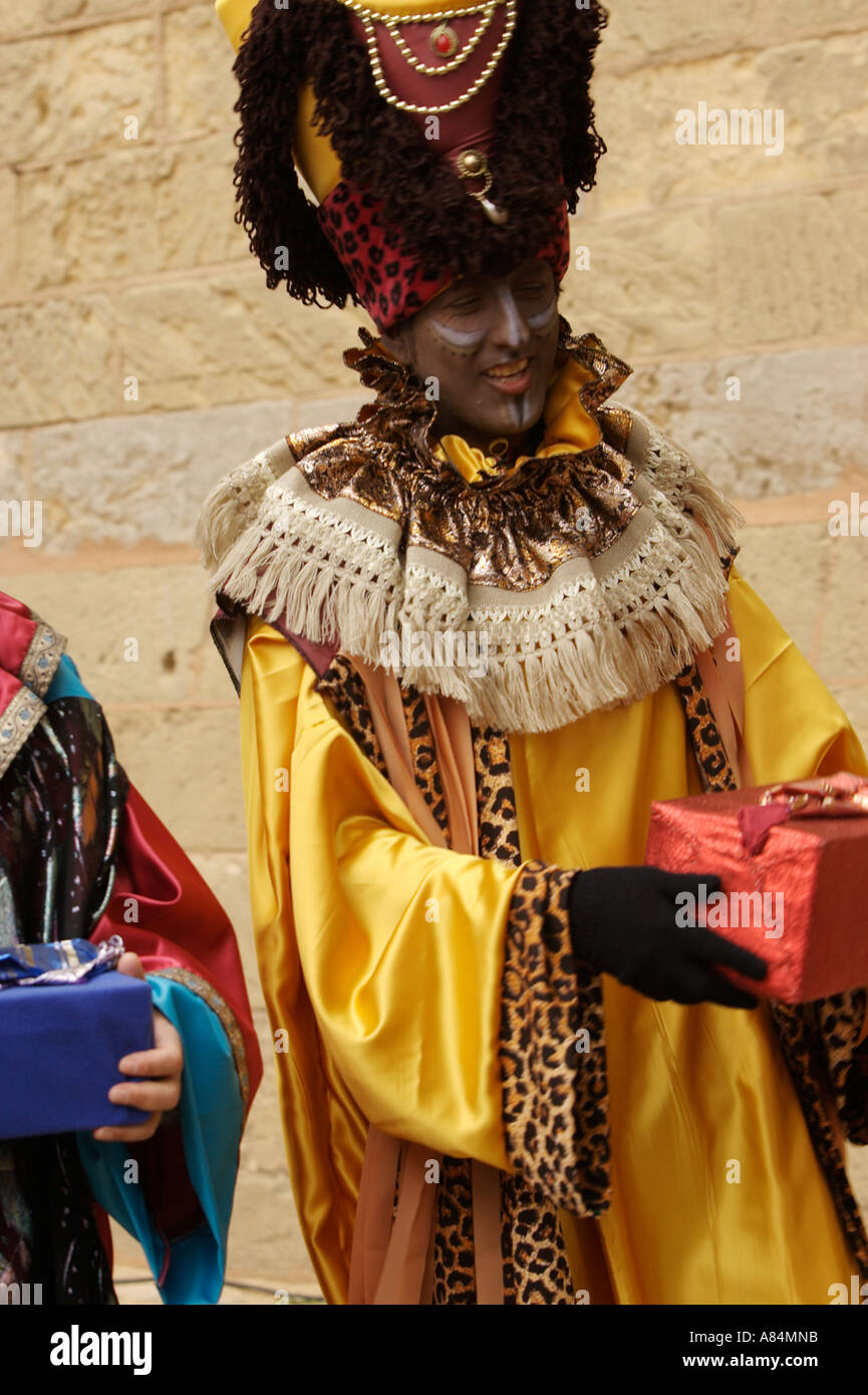 Nativity scene play in Mallorca Stock Photo - Alamy