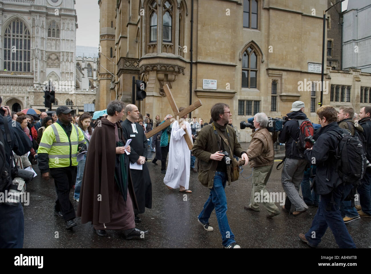 London, England. The Easter Good Friday procession from Westminster ...