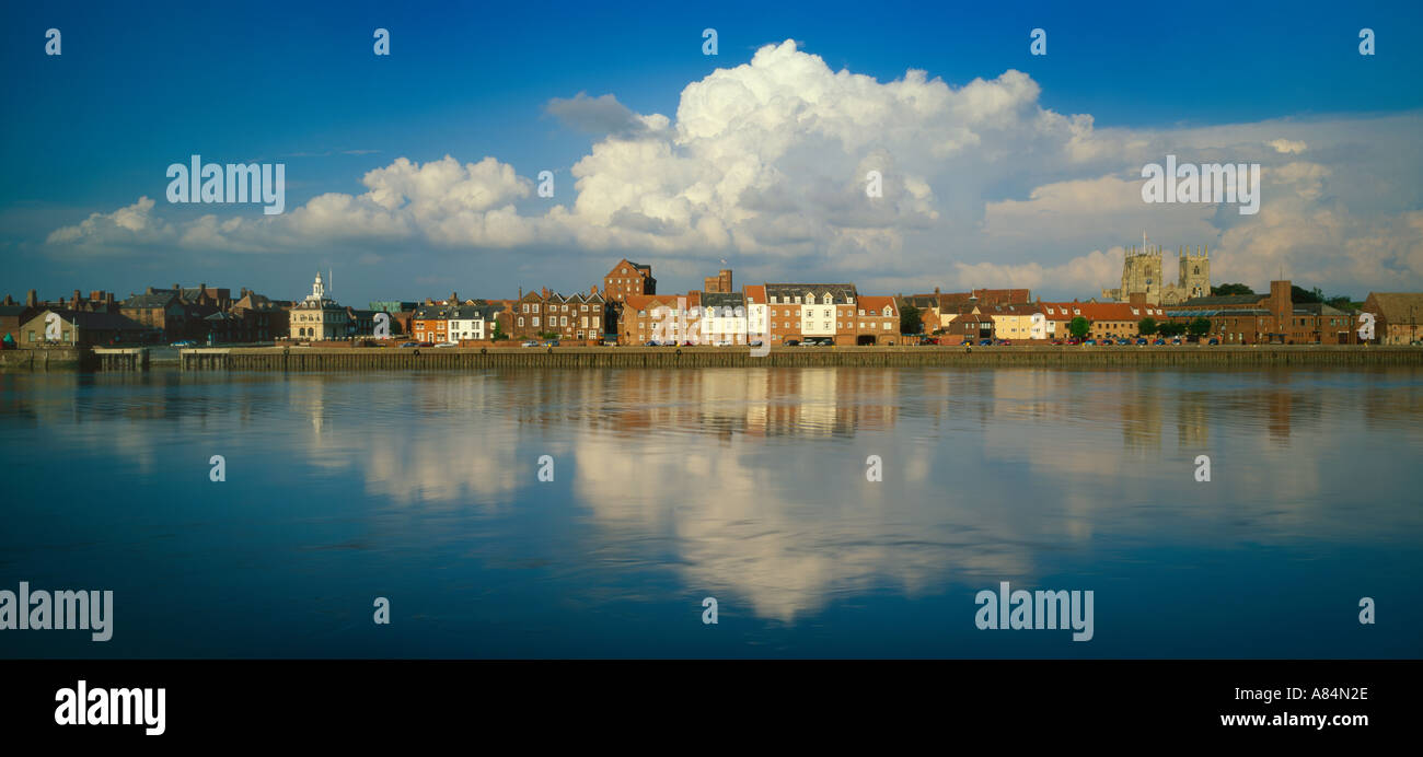 The waterfront at Kings Lynn at high tide Norfolk England UK Stock ...