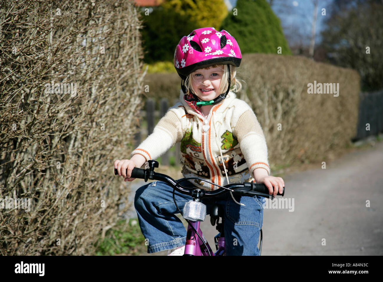 girl on bike Stock Photo - Alamy