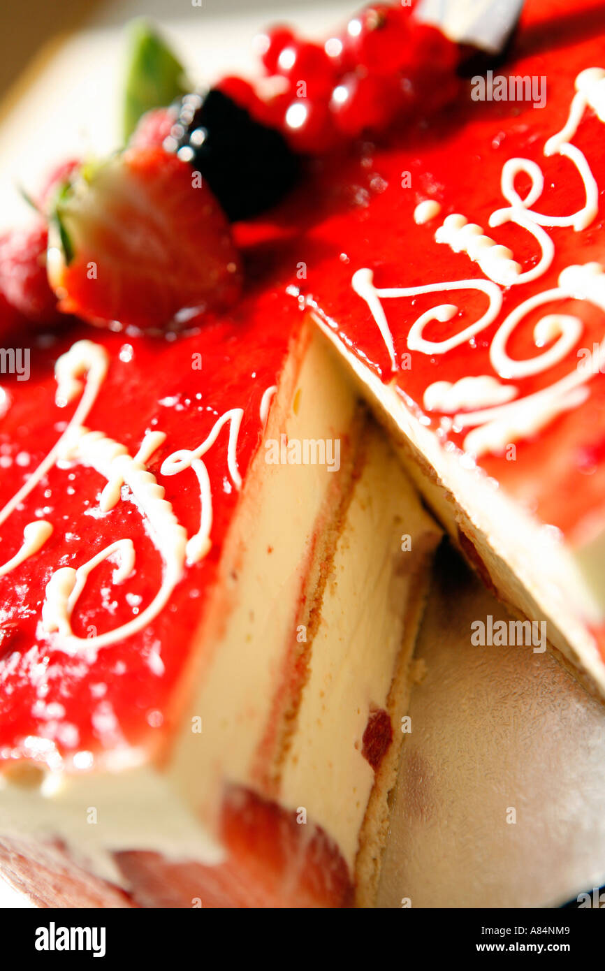 Sweet cakes from a patisserie Strawberry gateau Stock Photo - Alamy