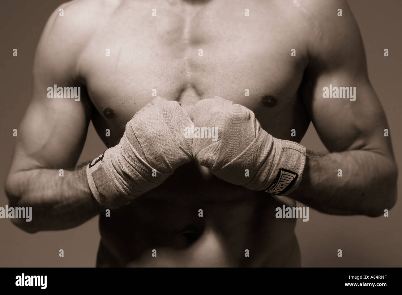 Boxing taped hands hi-res stock photography and images - Alamy