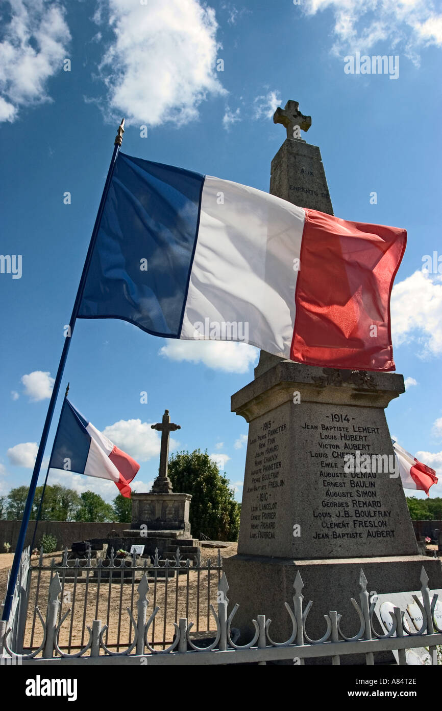 french memorial in a cemetery village for victims of 1914 1918 war and ...