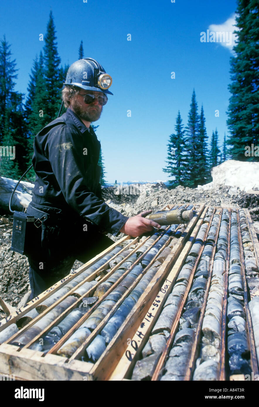Gold miner drilling core samples hi-res stock photography and images ...