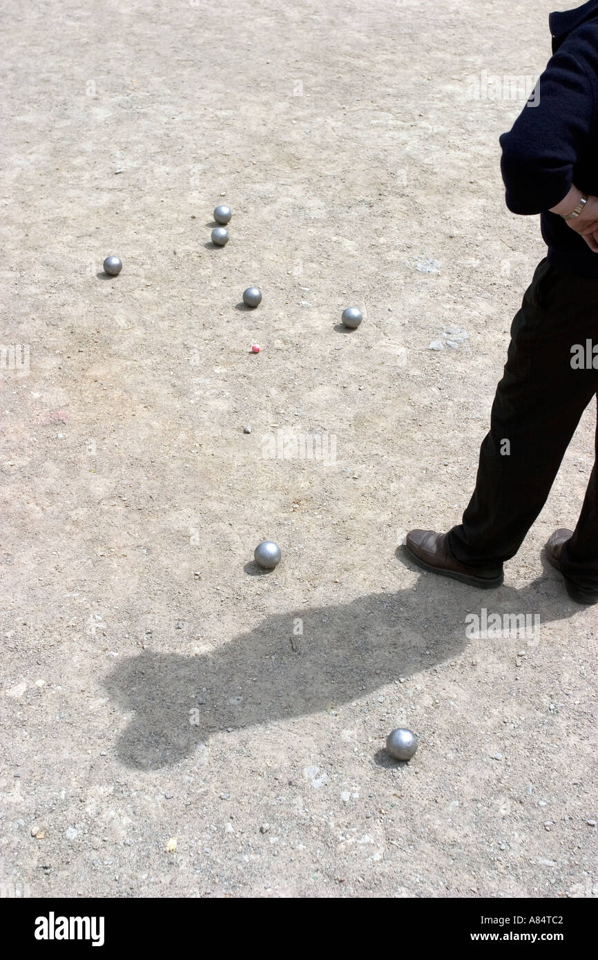 Retired man playing petanque hi-res stock photography and images - Alamy
