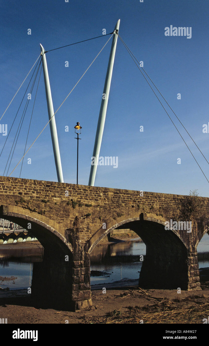 Millennium Bridge at St Georges Quay Lancaster in Lancashire Stock ...