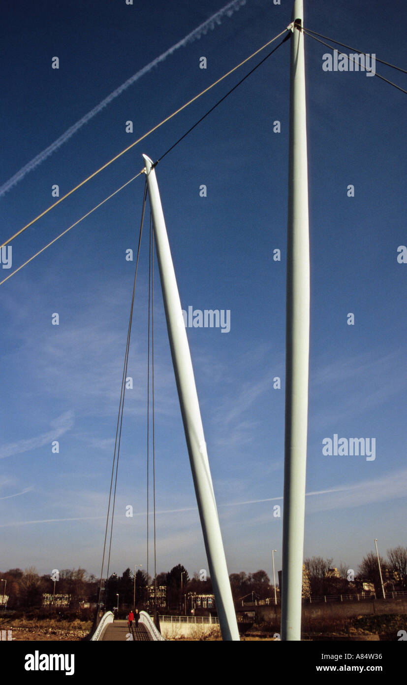 Millennium Bridge at St Georges Quay Lancaster in Lancashire Stock ...
