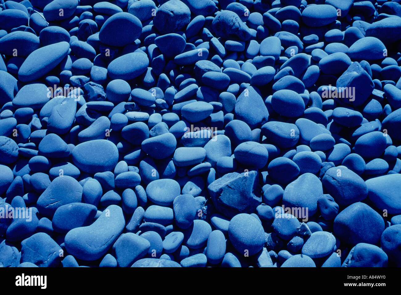 Art photograph. Blue pebble beach Stock Photo - Alamy
